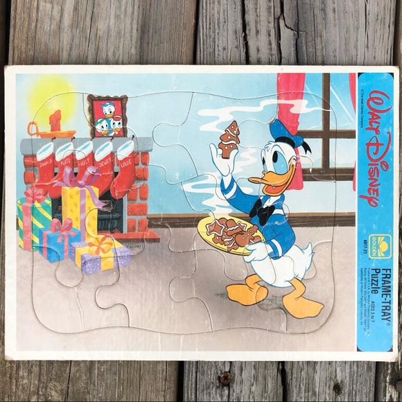Disney | Games | Donald Duck Frame Tray Puzzle Vtg | Poshmark